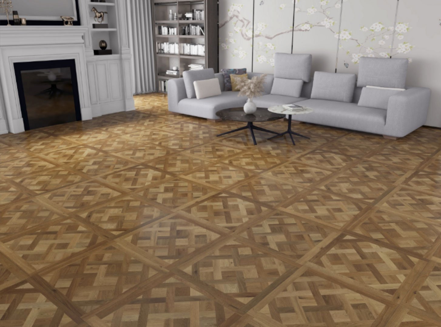 ICON Floors 1030 Naturel Eiken SPC Rigid Click PVC Versailles Tegelvloer